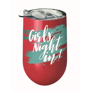 Girls Night In Stainless Wine Tumbler Insulated With Lid 14 Ounces ...