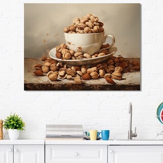 Designart "Minimalism Brown Nuts Cup II" Nuts Wall Art - Bed Bath ...