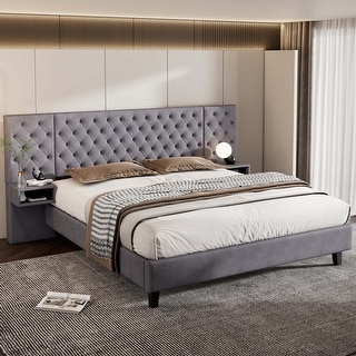 Christopher Knight Home - Alexander Velvet Upholstered Tufted Platform ...