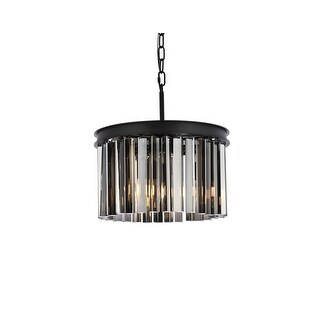 Elegant Lighting 1208D16-SS/RC Sydney 3 Light 16" Wide Crystal Pendant ...