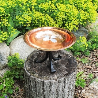 Achla Designs Dogwood Garden Birdbath w/Tripod Stand, 12 Inch Diameter ...