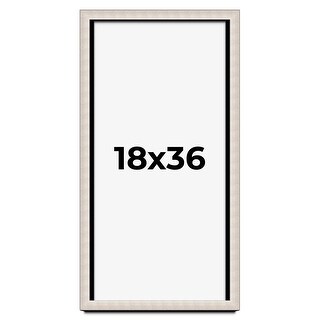 18x36 Shadow Box Frame Silver Real Wood Contemporary Shadowbox Display ...