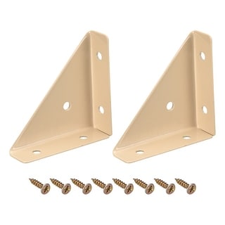 2Pcs Angle Corner Brackets 66x66mm Braces Joining Support with Screws ...