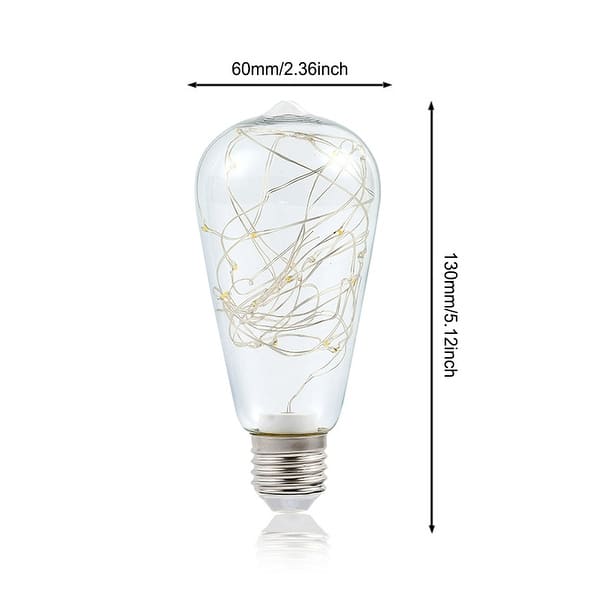 LED Fairy Light Bulb Outdoor Home Decor Garden Globe Lamp - Transparent ...