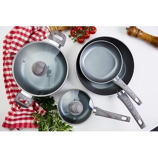 8pc Cookware Set - THREE FRY PANS, 1.5 QT SAUCEPAN & 5 QT DUTCH OVEN - Bed Bath & Beyond - 34809792