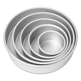 5Pcs Aluminum Pans Round Cake Pan Set - Bed Bath & Beyond - 40041038