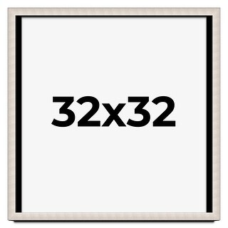 32x32 Shadow Box Frame Silver Real Wood Contemporary Shadowbox Display ...