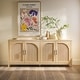 Walker Edison Modern 70-inch Reeded Sideboard with Arched Doors - Bed ...