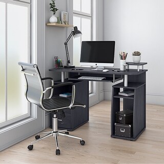 Full Computer Workstation Office Desk with Storage - Bed Bath & Beyond ...