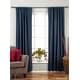 Navy Blue Rod Pocket Velvet Curtain / Drape / Panel - Piece - Bed Bath ...