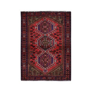 Shahbanu Rugs Imperial Red, New Zoroastrian Hamadan with Karjihooz ...