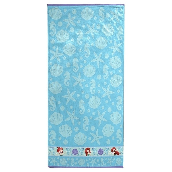 Disney Little Mermaid Ariel Cotton Bath/Beach Towel - 28" x 50" - Bed ...