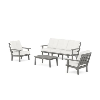 POLYWOOD Oxford 4-Piece Deep Seating Set with Sofa - Bed Bath & Beyond - 37825747