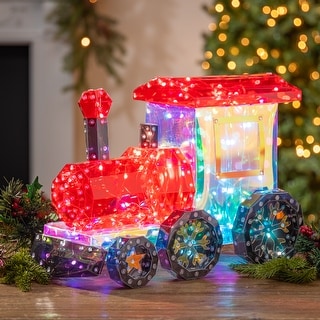 Spectacular 16 Inch Lighted Holographic Holiday Train - Bed Bath ...