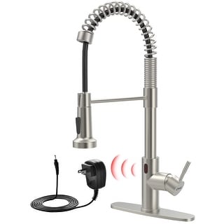 Touchless Kitchen Faucet with AC Adapter, Smart Motion Sensor Hands ...