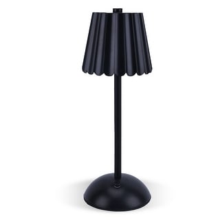 Bell + Howell Rechargeable Table Lamp Scalloped Design Portable LED ...
