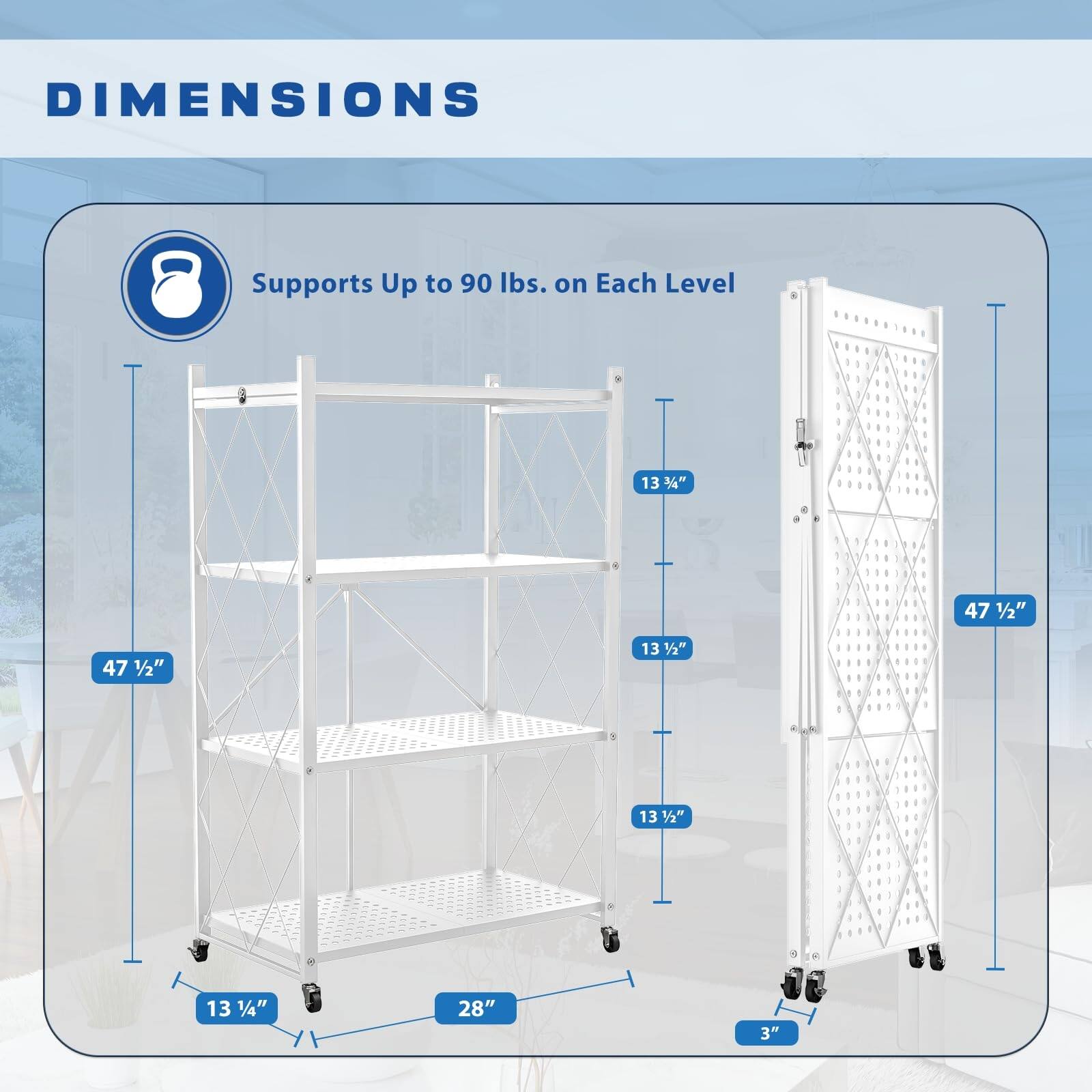 Collapsible shelving unit store