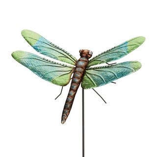 Dasher Dragonfly 46 Inch Wall Decor or Garden Stake - Multi-Color - Bed ...