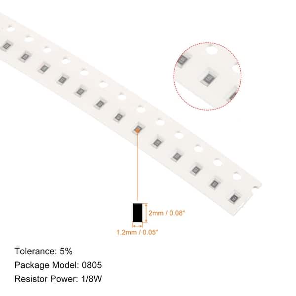 1Set/1280Pcs 0805 Surface Mount Device Resistor Kit 1R-10M 90 Values 1 ...