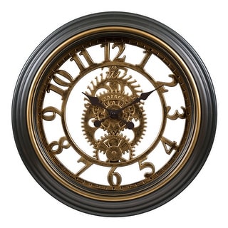 La Crosse Clock 20" Bronze Antiqued Gear Quartz Analog Clock - Bed Bath ...