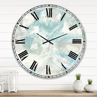 Designart 'Pale Blue Shade III' Modern Farmhouse Large Wall CLock - Bed ...