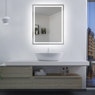 Rainbow LED Wall-Mounted Mirror Frameless with Color Changing - Bed ...