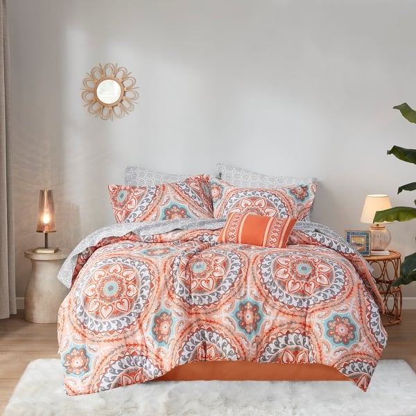 Madison Park Essentials Brighton Comforter Set with Cotton Bed Sheets ...