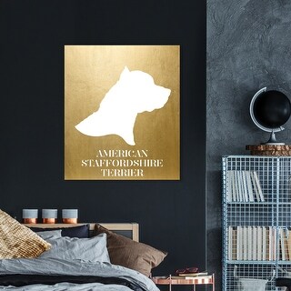 Oliver Gal 'American Staffordshire Terrier Inverted' Animals Wall Art ...
