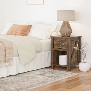 Scandi Farmhouse Nightstand, Rustic - Bed Bath & Beyond - 37197066