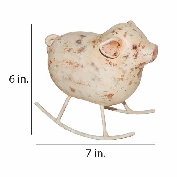 Handmade Rustic Rocking Pig (Philippines) - 4 x 7 x 6 - Bed Bath ...