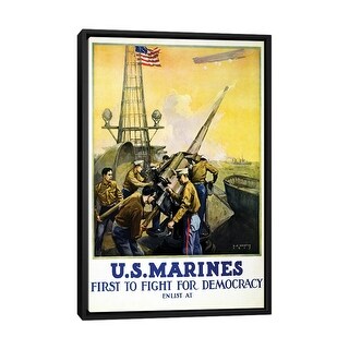 iCanvas "U.S. Marines, 1917 " by Leon Alaric Shafer Framed Canvas Print ...