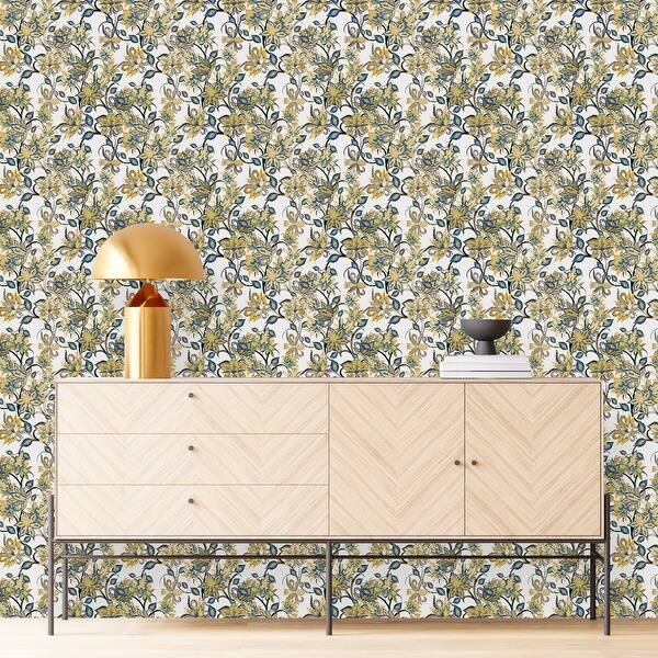 Yellow Flowers Wallpaper Peel and Stick and Prepasted - Bed Bath ...