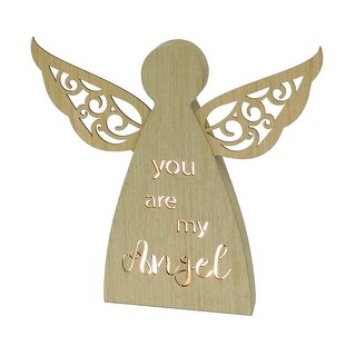 Led Lit Winged Angel With Text - You Are My Angel Block Sign - Bed Bath ...