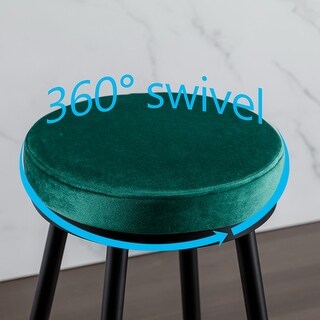 Swing Stool Velvet Barstools (Set of 2) - Bed Bath & Beyond - 39474564