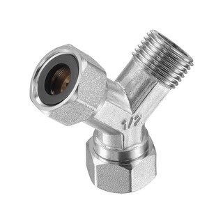 Pipe Fitting G1/2 1 Male to 2 Female Y-Shape 3 Way Wye Hose Connector ...