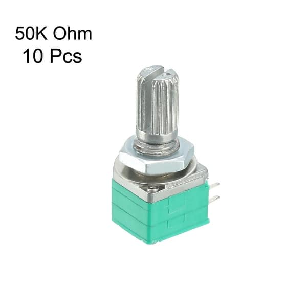 RK097G 50K Ohm Variable Resistors Dual Carbon Film Taper Potentiometer ...