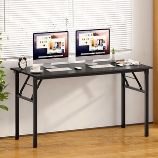 Folding Desk, Small Spaces 60" Folding Desks, Sturdy Computer Desk ...