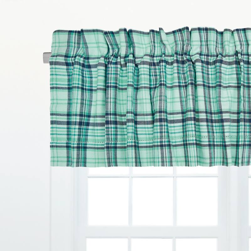 Mckinley Plaid Blue Valance Collection - Overstock - 35145481