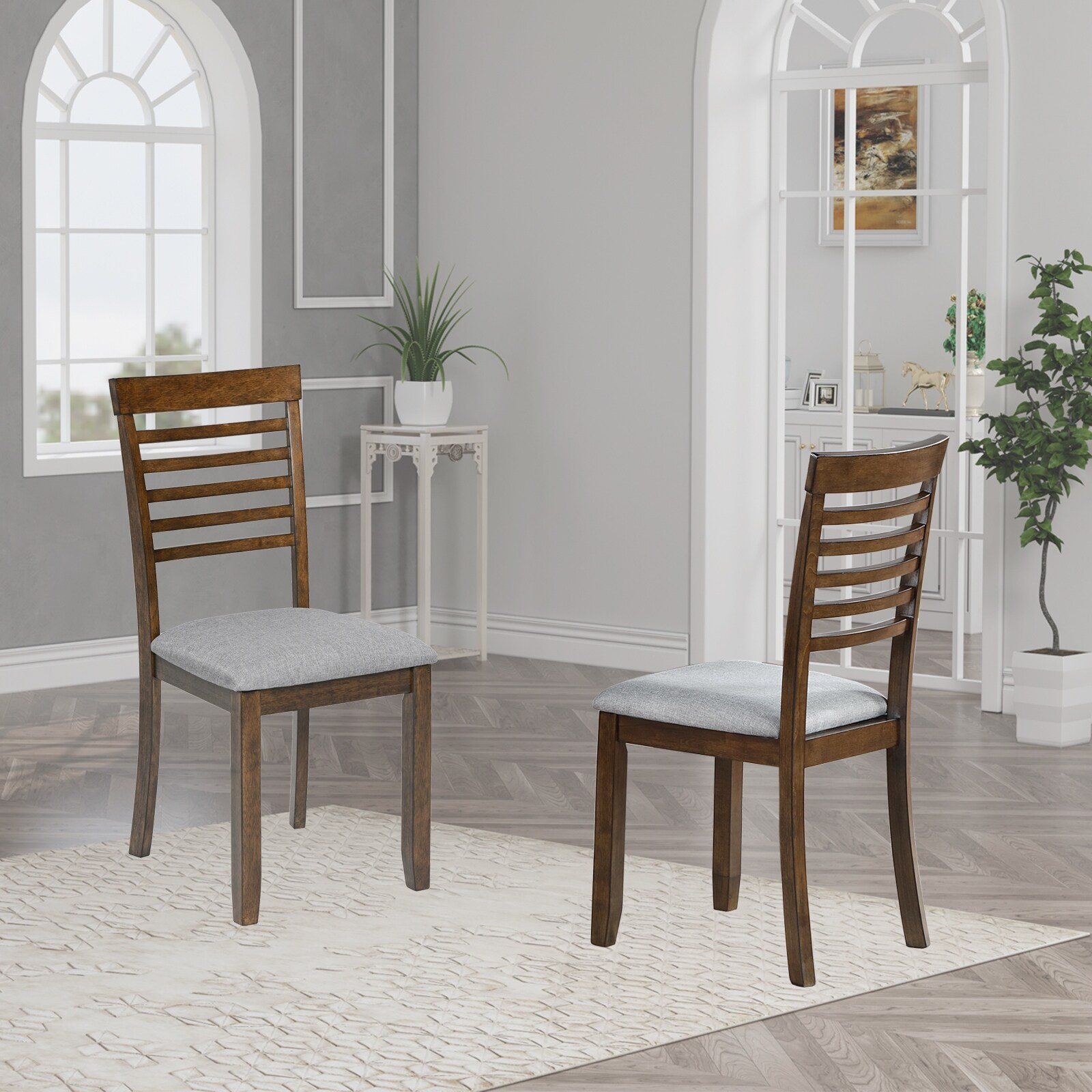 Wooden Dining Chairs Set of 4 Upholstered Dining Table Chair Dining Room Side Chair Guest Chair Lounge Chair Office Chair