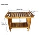 EcoDecors Tranquility 30" Extended Height Teak Shower Bench - 30" W x ...