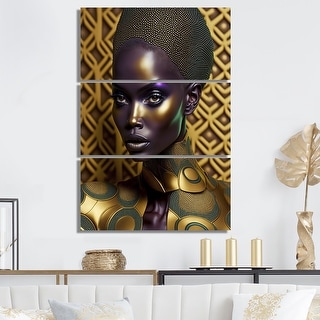 Designart "Portrait Of Glamorous African Lady IX" African American ...