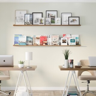 Wallniture Denver Long Floating Shelves, Picture Ledges for Wall, 72 ...