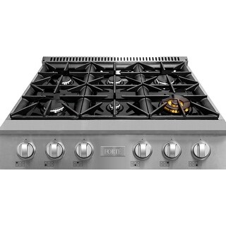 36 Inch Natural Gas Rangetop with 6 Sealed Burners - Bed Bath & Beyond ...