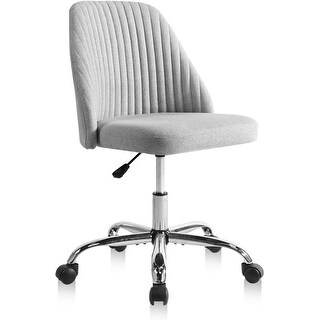 Adjustable Rolling Task Chair with Swivel Base for Home Office, Bedroom ...