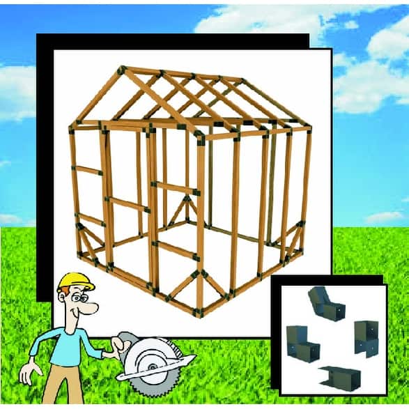 8X8 E-Z Frame Standard Greenhouse or Storage Shed Structures Kit ...