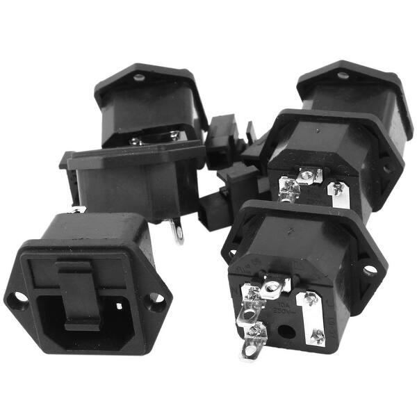 6 Pcs Fuse Holder IEC320 C14 Inlet Male Power Supply Plug Socket AC ...