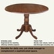42" Round Dual Drop Leaf Dining Table, Solid Parawood, Easy Assembly ...