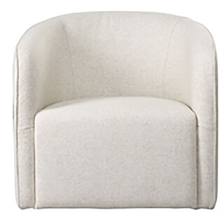 33" Ivory Contemporary Barrel Arm Chair - Bed Bath & Beyond - 34707723