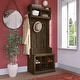 Woodland Hall Tree and Small Shoe Bench with Shelves by Bush Furniture ...