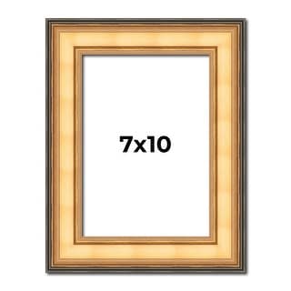 7x10 Frame Gold Plein Aire Solid Wood Picture Frame Width 2 Inches ...
